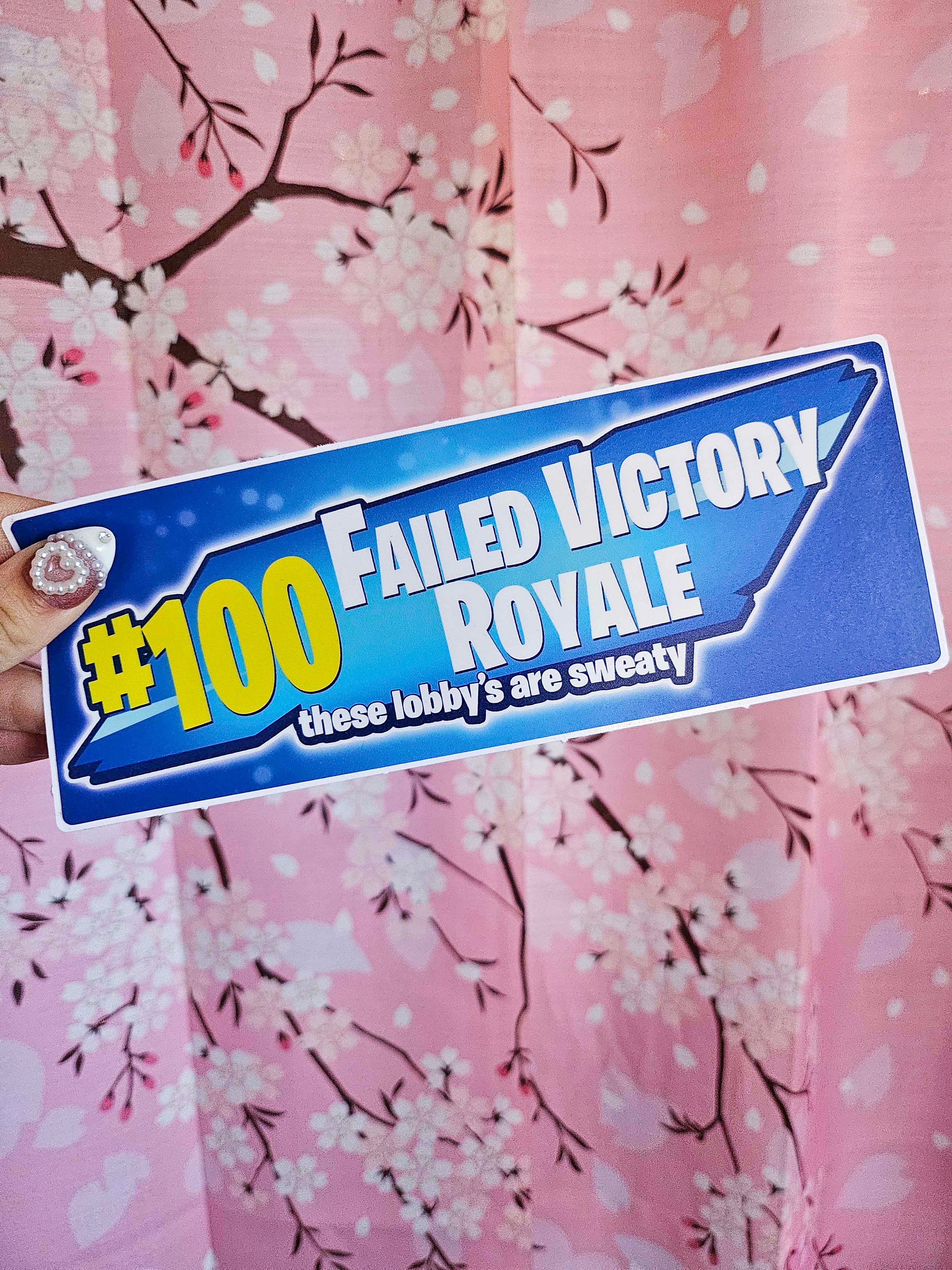 Failed Victory Royale Bumper Sticker – Maiden And The Machine